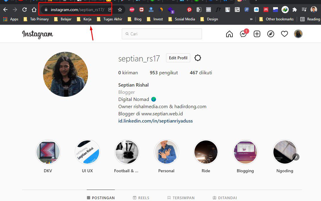 [Terlengkap] Cara Melihat Link Instagram Sendiri